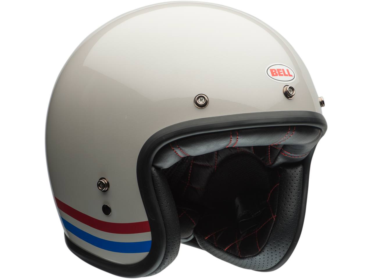 CASQUE BELL CUSTOM 500 STRIPES PEARL BLANC 7070155